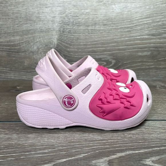 CROCS | Shoes | Crocspink Rose Puffer Fish Toddler Girl Size 1 Slip On ...